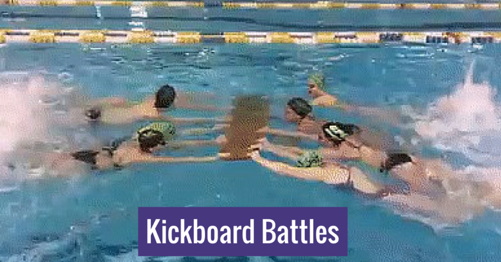 Swimming Game – Kicking Battle – Swimming Lessons Ideas