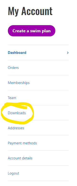 my account downloads